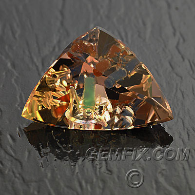 Ametrine with chrysoprase, blue chalcedony, carnelian - Gemfix