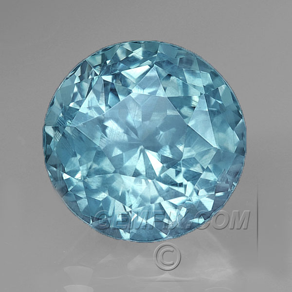 Unheated Intense Aqua Color Round Montana Sapphire "Roulette" Cut | 3 ...